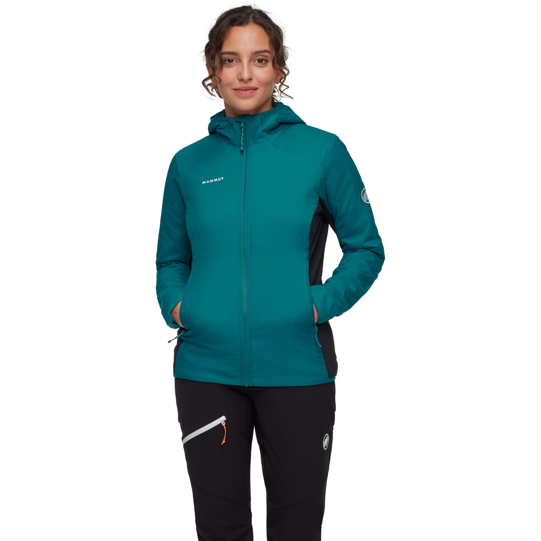 Mammut Rime Light Hybrid Thermojas met Capuchon Dames - deep teal | BIKE24