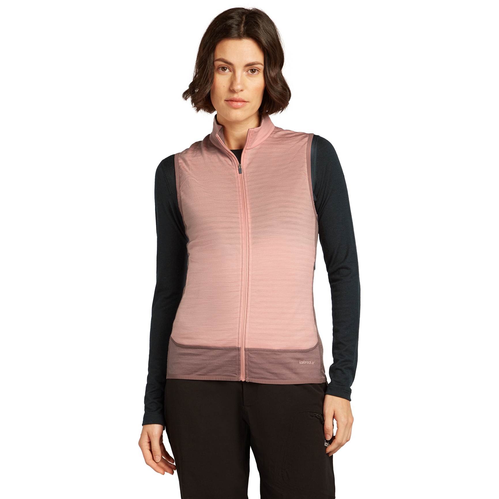 Icebreaker Merino 300 RealFleece™ Descender Vest Women - Summit/Blush ...