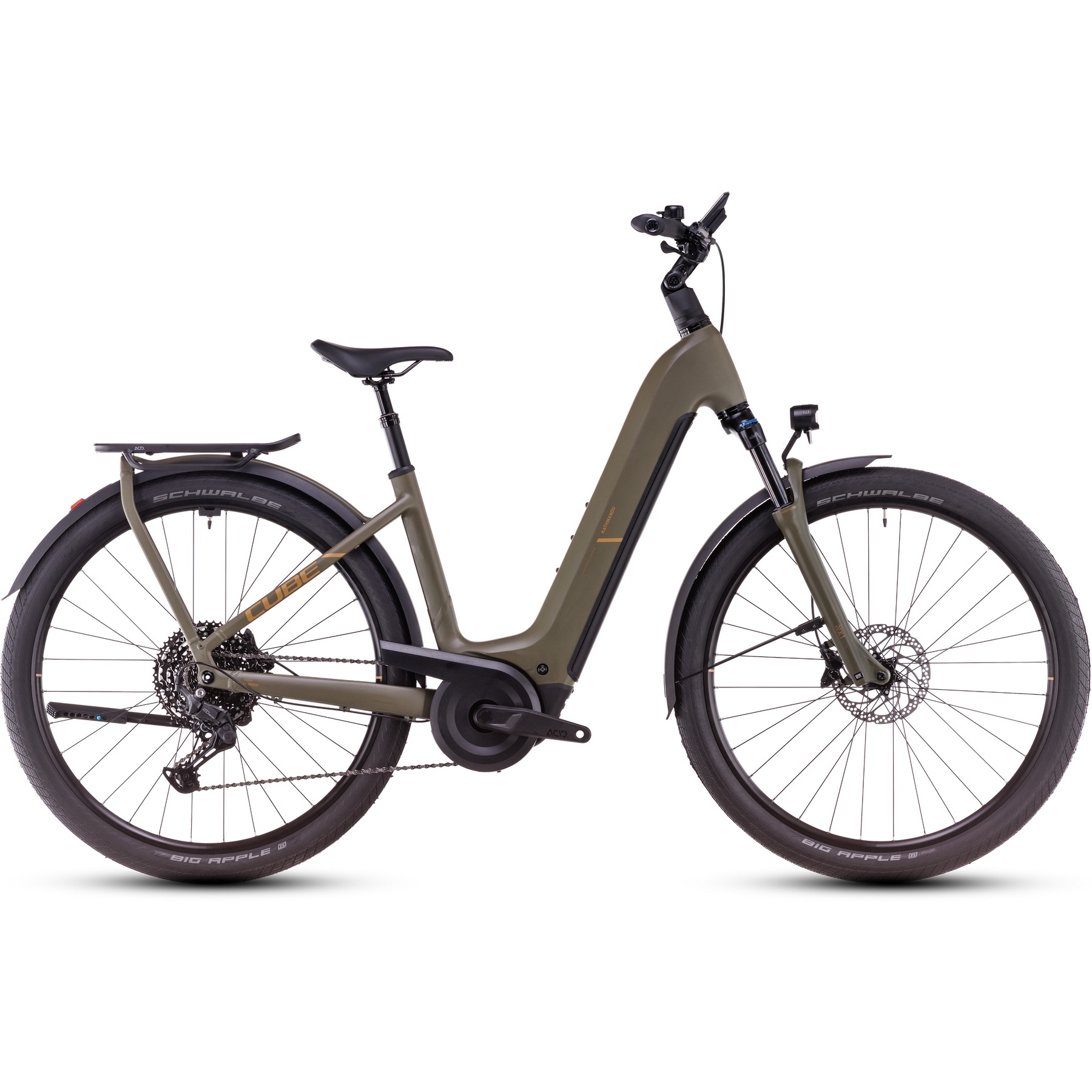 CUBE KATHMANDU HYBRID Pro 800 - Tiefeinstieg Trekking E-Bike - 2025 - dustyolive / gold