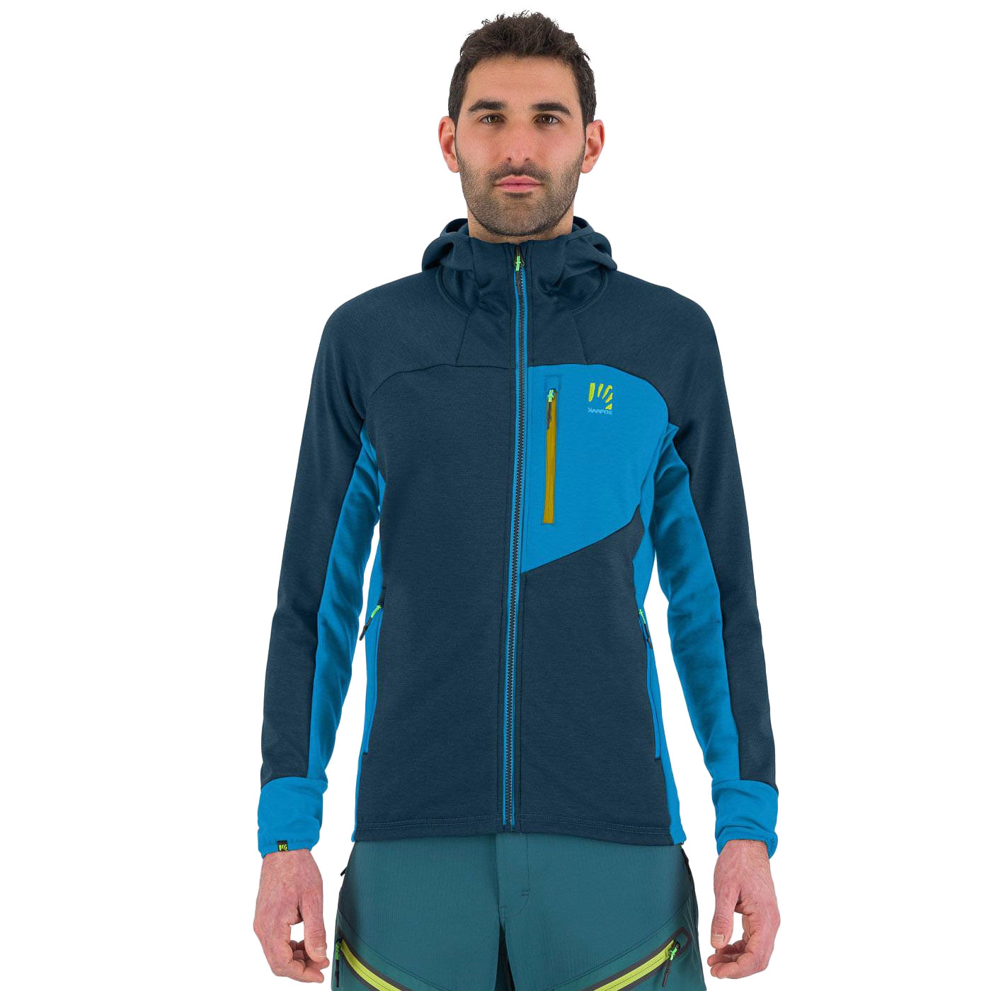 Karpos Mezzodi Fleece Jas met Capuchon Heren - midnight/diva blue | BIKE24