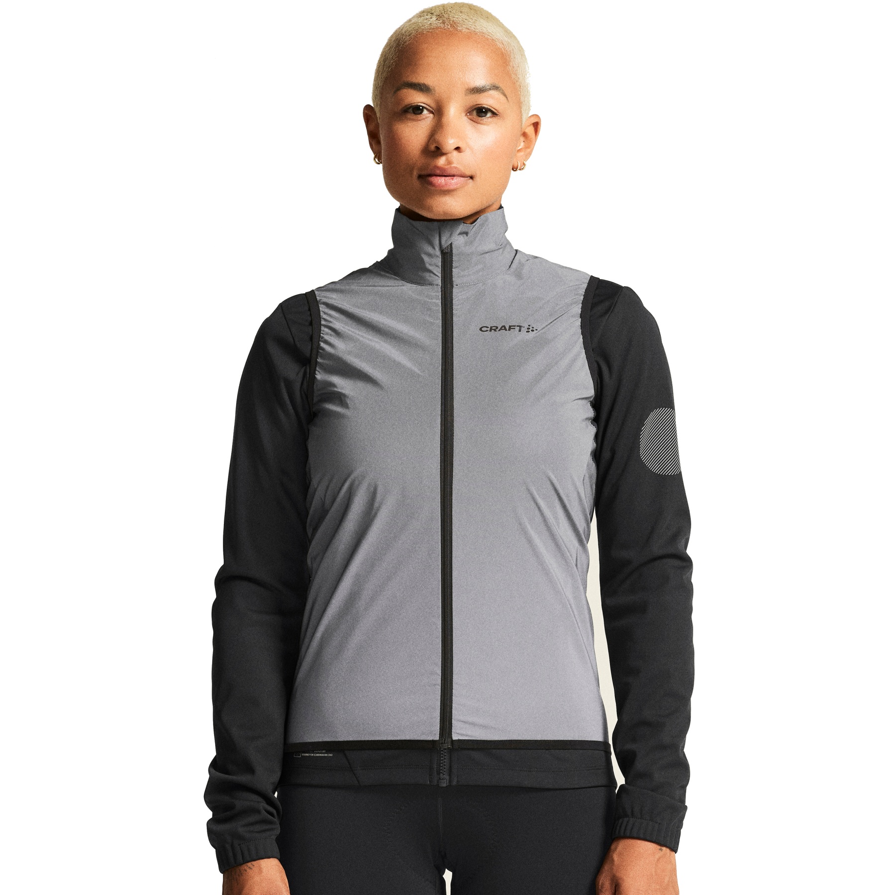 CRAFT ADV Essence Lumen Wind Vest Women - Silver Reflective/Black | BIKE24