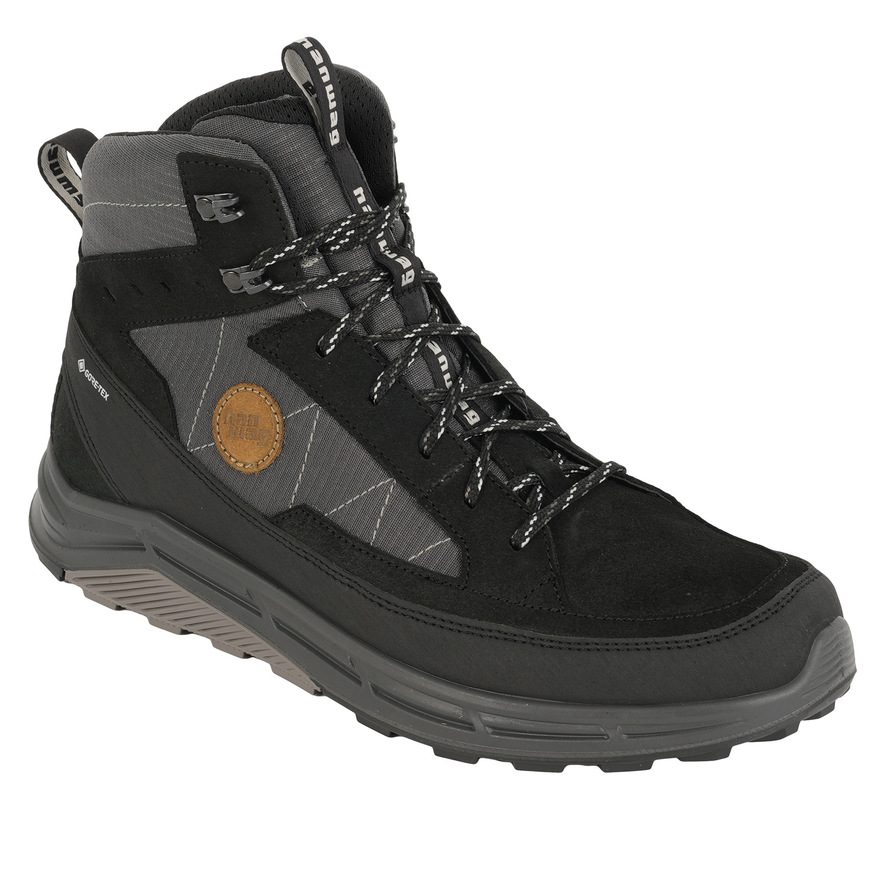 Hanwag Rotpunkt Light Mid GTX Shoes Men - Black/Anthracite | BIKE24