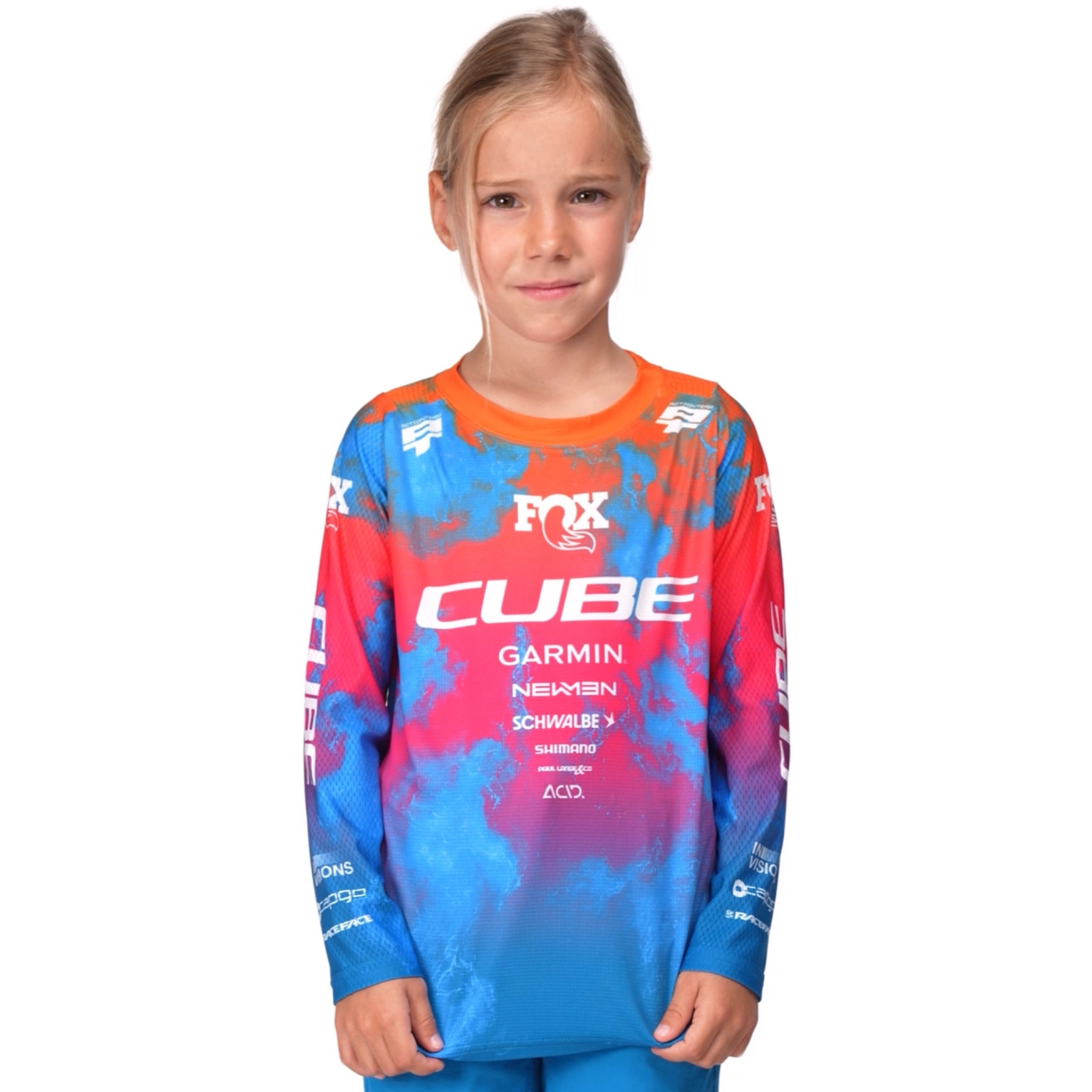 CUBE MTB ROOKIE X Actionteam Fietsshirt met Lange Mouwen Kinderen ...
