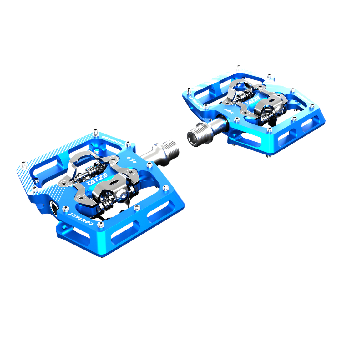 Tatze Pédales Hybrides - CONTACT Combi - bleu - BIKE24