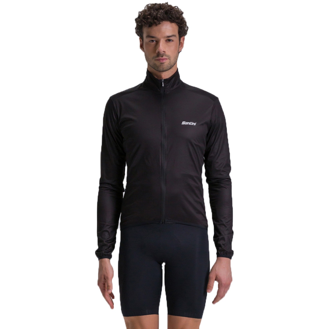 Santini Packable Windbreaker Unisex SP33275NBL - black NE | BIKE24