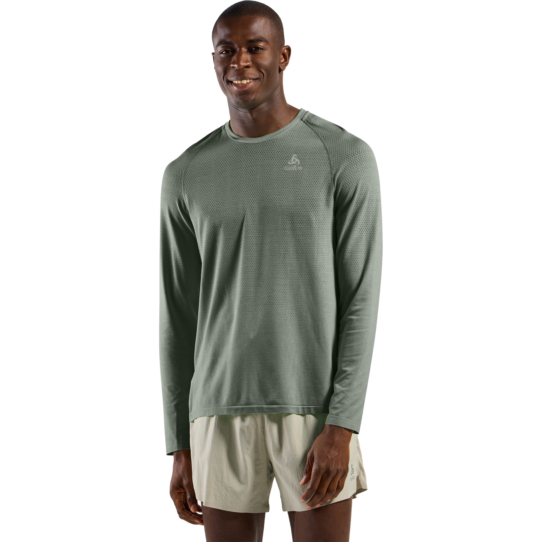 Odlo Essentials Seamless Long Sleeve Running T-Shirt Men - shadow melange