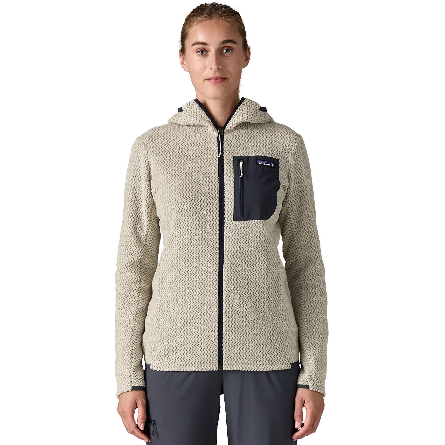Patagonia R1 Air Full Zip Hoody Women - Wool White | BIKE24