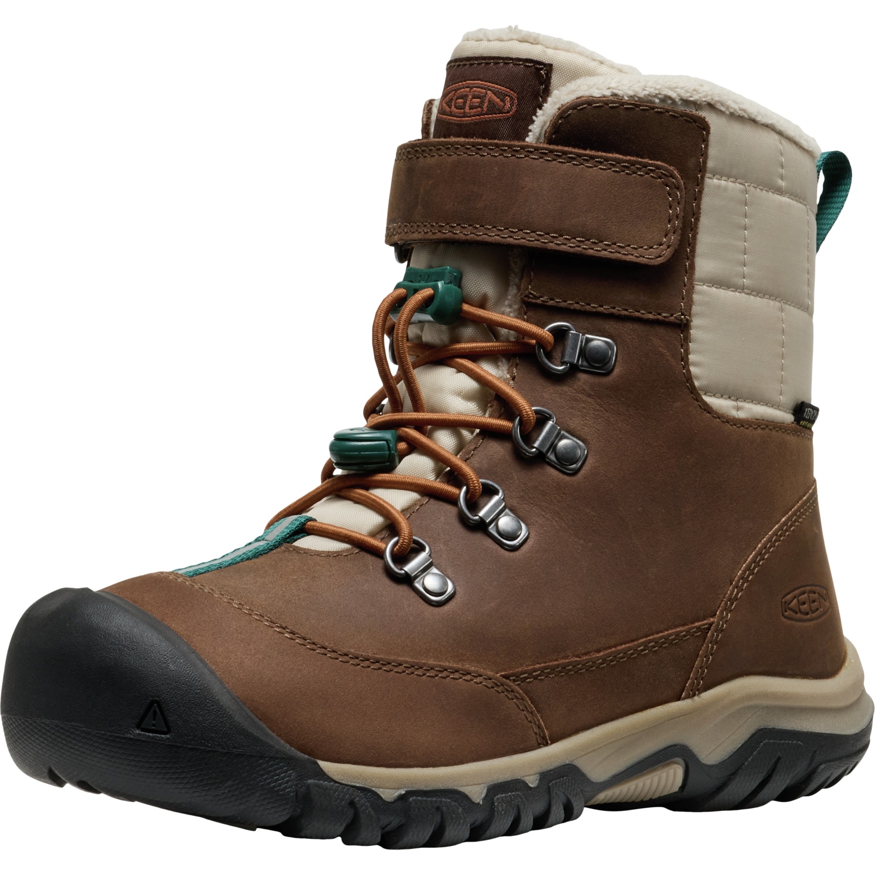KEEN Kanibou Waterproof Winter Boots Youth - Dark Earth/Roasted Pecan ...