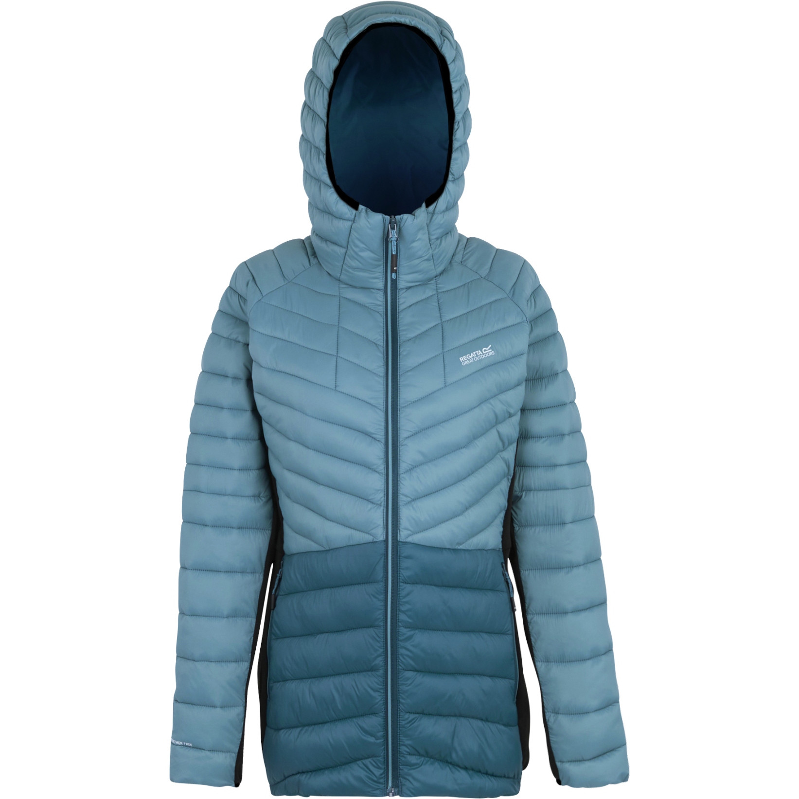 Regatta Leedre Hooded Hybrid Jacket Women - Green Haze/Spruce Green ...