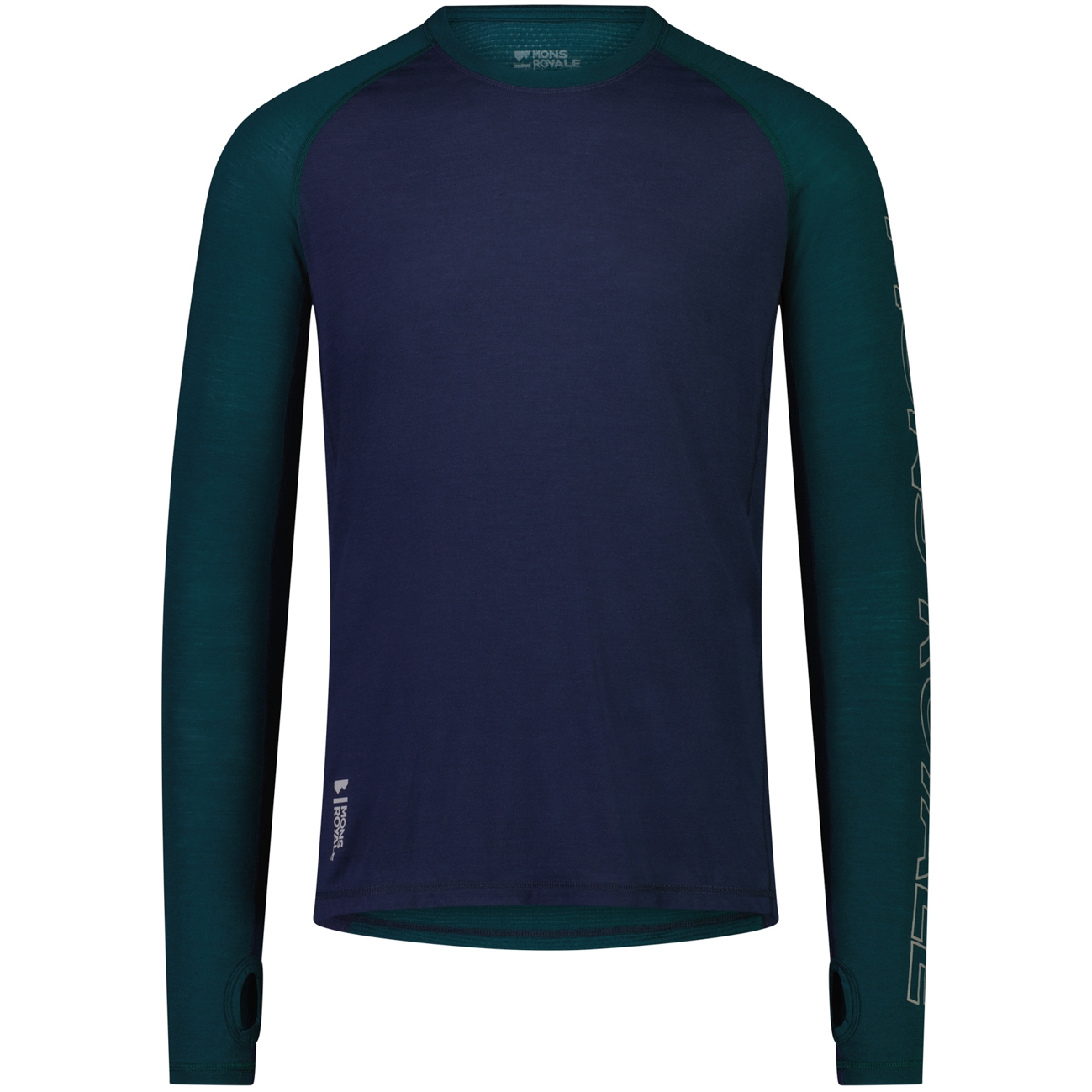 Mons Royale Temple Merino Air Con Long Sleeve Men Evergreen Midnight