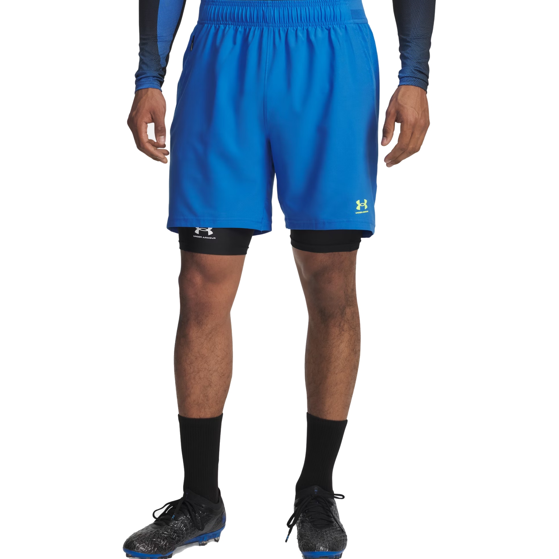 Under Armour UA Challenger Pro Shorts Herren - Blue Atlantis/High Vis ...
