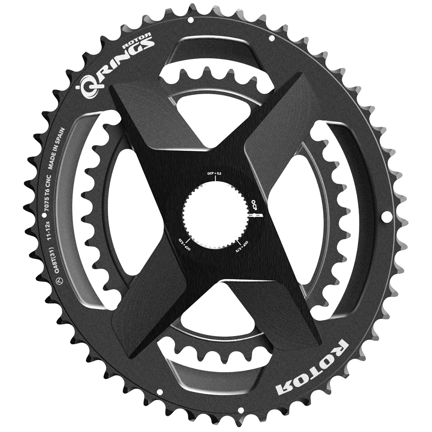 Rotor Chainring Set - Qrings | Direct Mount | Universal Tooth | 2x 11 ...