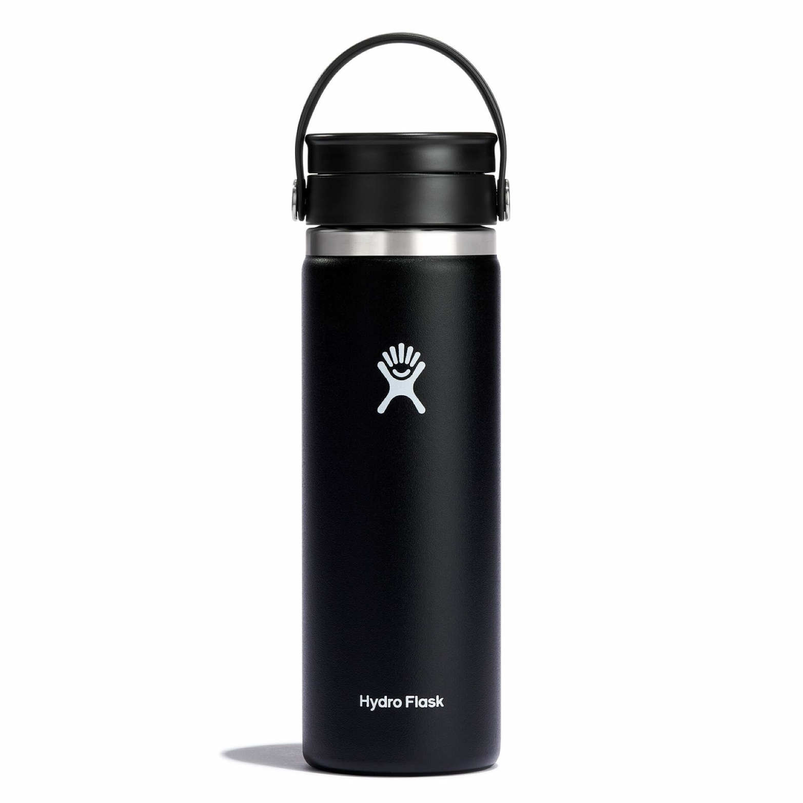 Hydro Flask 20 oz Wide Mouth Coffee Flask + Flex Sip Lid - 591 ml - Black