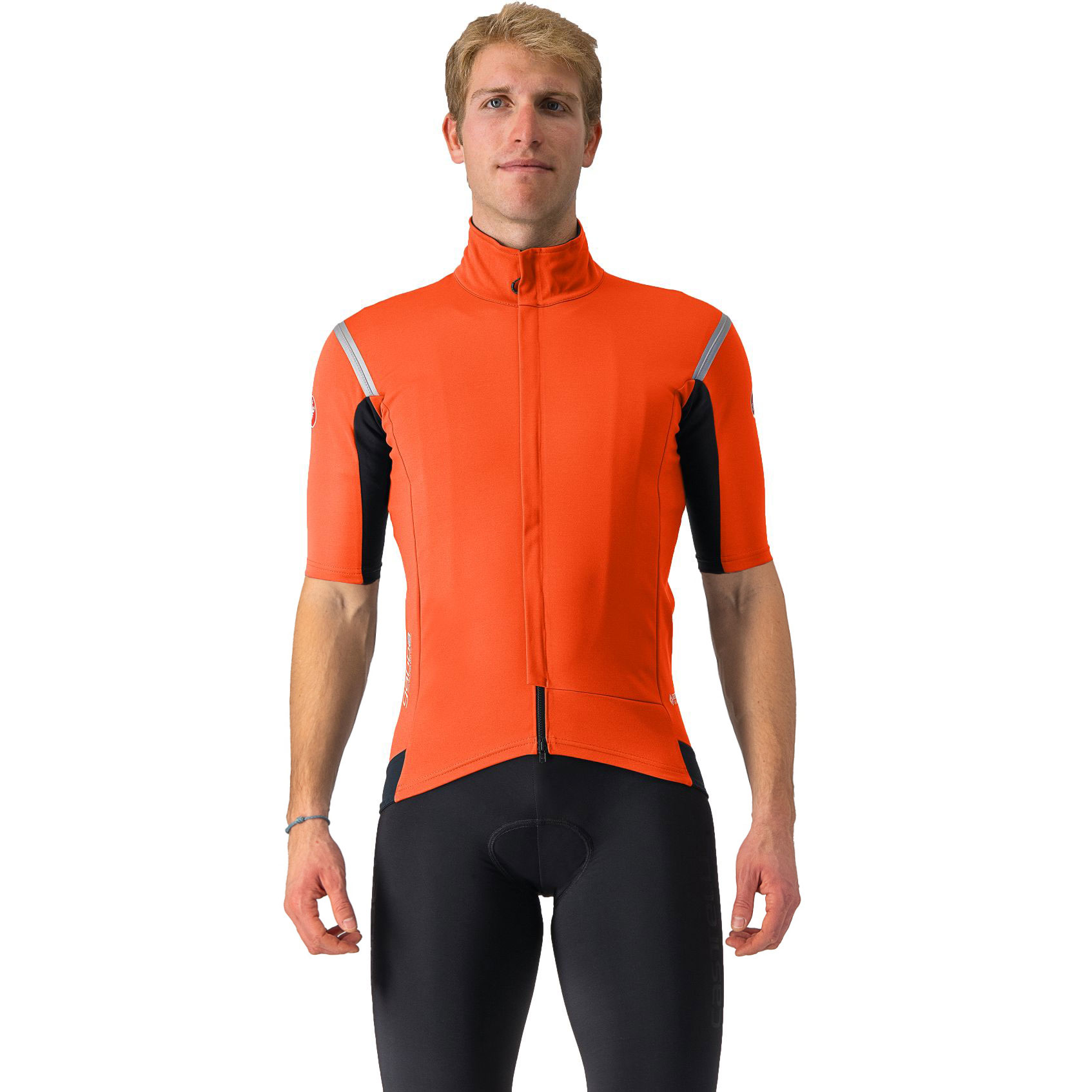 Castelli Gabba RoS 2 Short Sleeve Jacket Men - brilliant orange/silver ...