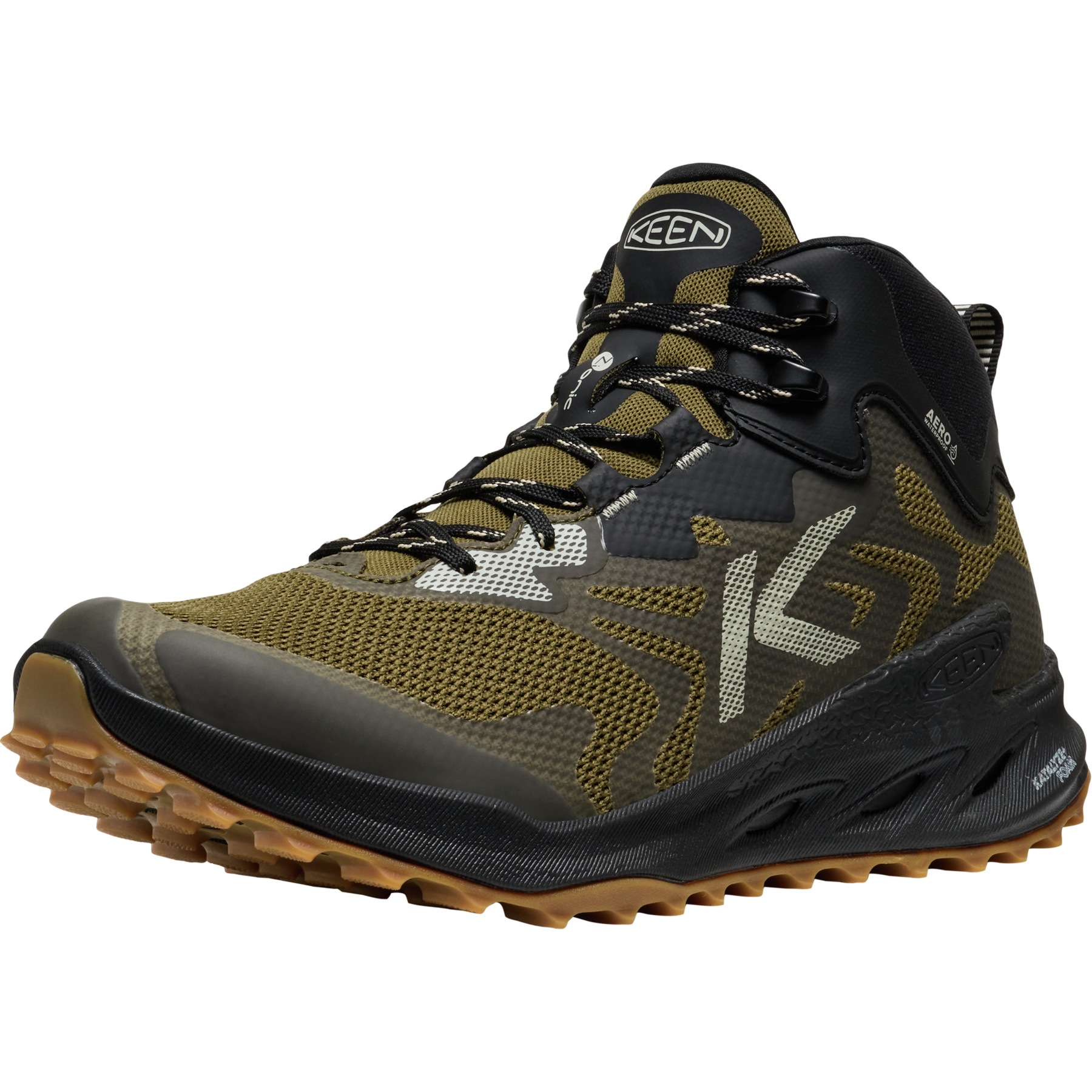 KEEN Zionic NXT Mid Waterproof Hiking Shoes Men - Dark Olive/Black | BIKE24