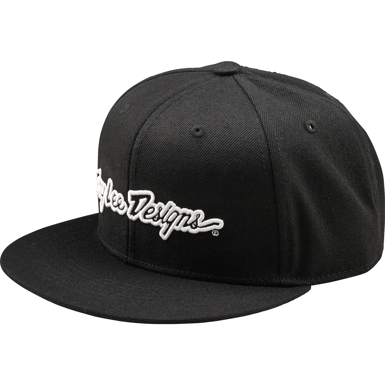 Troy Lee Designs Flat Bill Snapback Cap - Signature Black | BIKE24