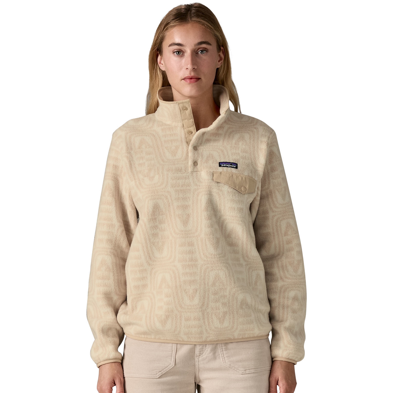 Patagonia Polaire Femme - Lightweight Synchilla Snap-T - Flow: Dyno White