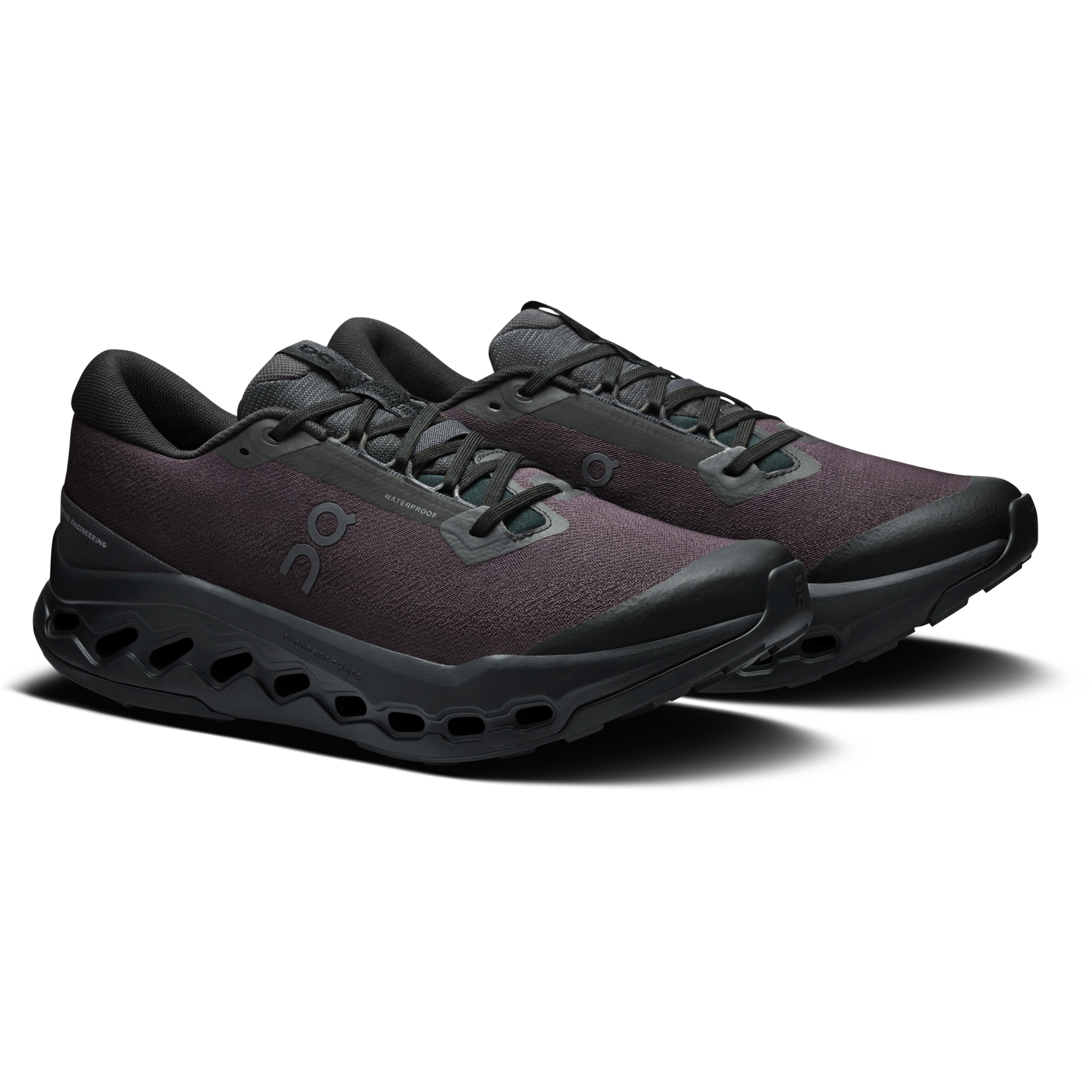 On Cloudsurfer Trail 2 Waterproof Running Shoes Men - Black | Black ...