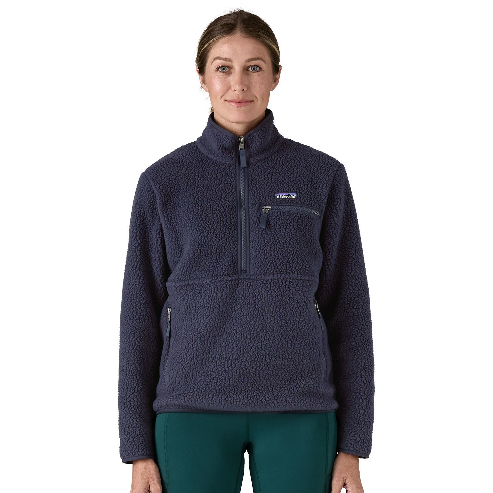 Patagonia Retro Pile Marsupial Fleece Trui Dames - Sunken Blue | BIKE24