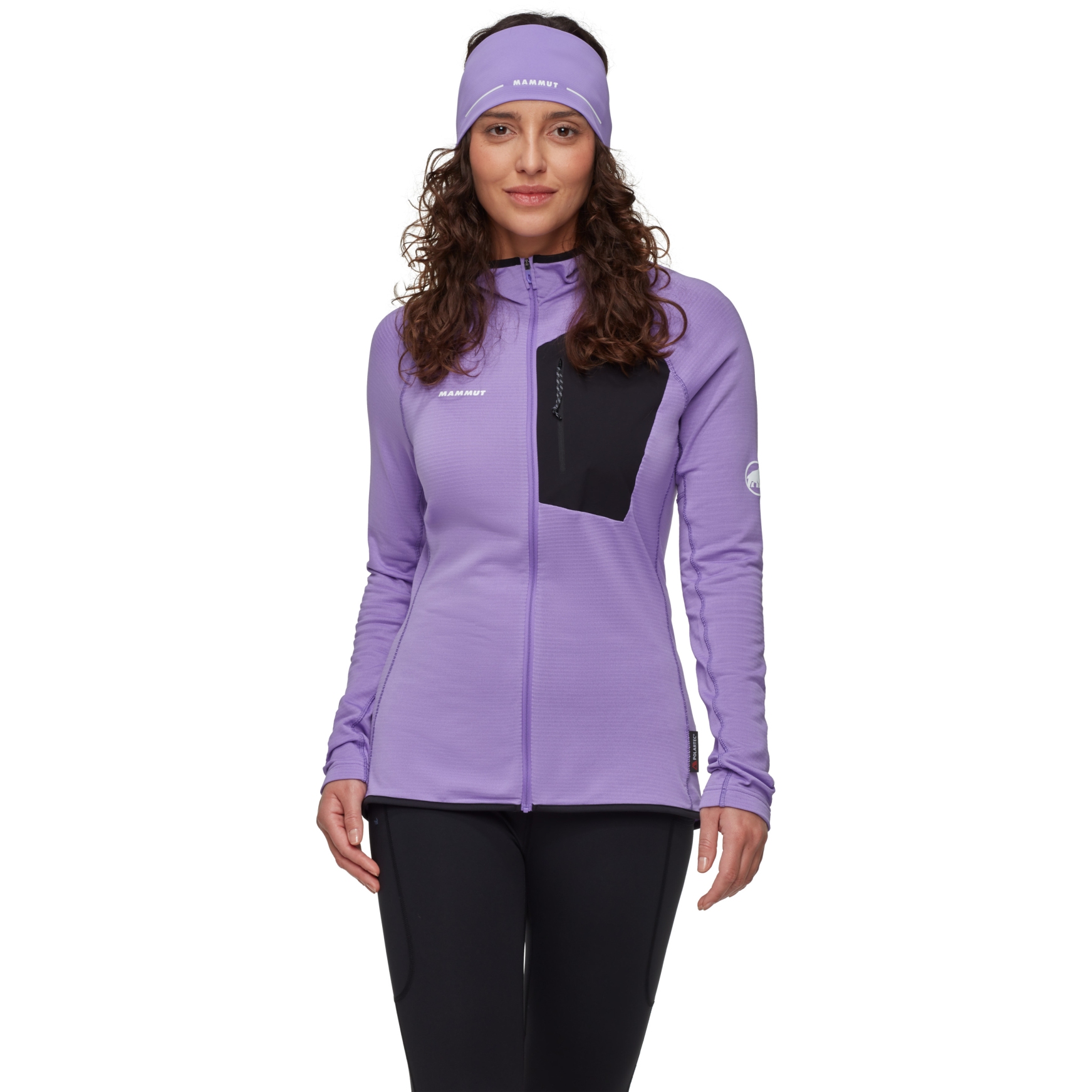 Mammut Aenergy Light Midlayer Hooded Jacket Women - lavandin-black | BIKE24