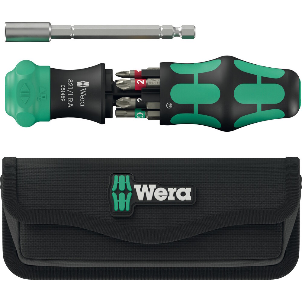 Wera Kraftform Kompakt 28 RA Ratchet with Pouch and 6 Bits | BIKE24