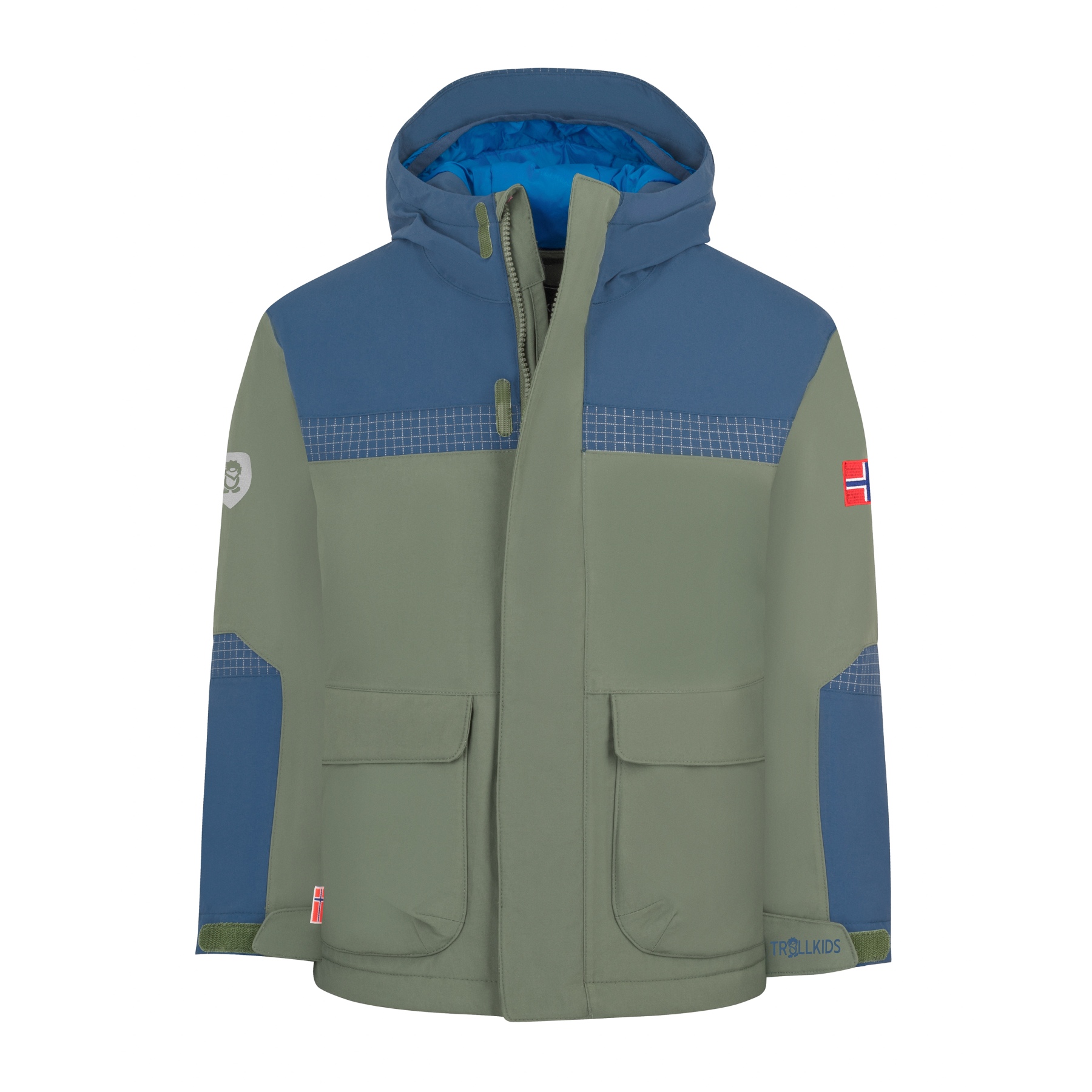 Trollkids Finnmark XT Jacket Kids - Ivy/Mystic Blue/Electric Blue | BIKE24