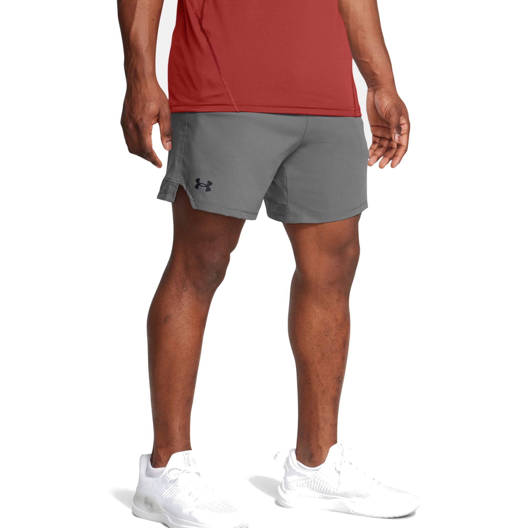 Under Armour UA Vanish Woven 6" Shorts Men - Castlerock/Black | BIKE24