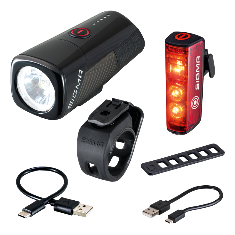 SIGMA Buster 400 Front Light + Blaze Flash Rear Light | BIKE24