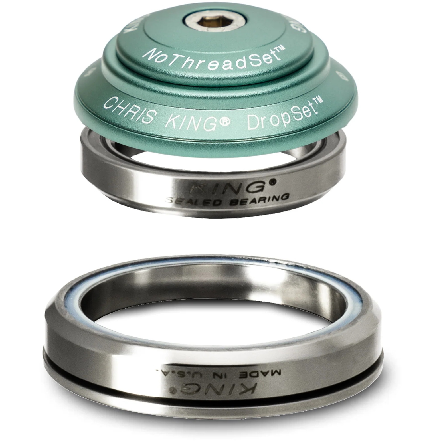 Chris King DropSet 2 Tapered headset - IS42/28.6 | IS52/40 - matte jade