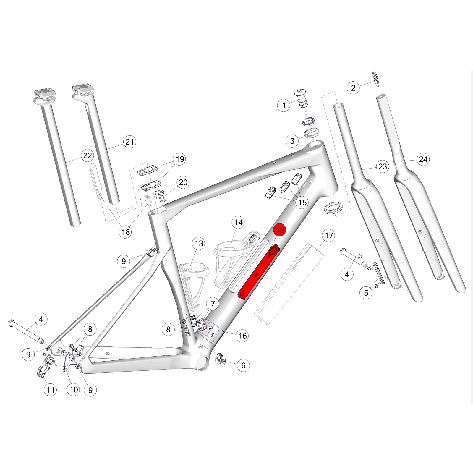 BMC Downtube Storage Cover for Roadmachine (2024+) - 30006257 | BIKE24