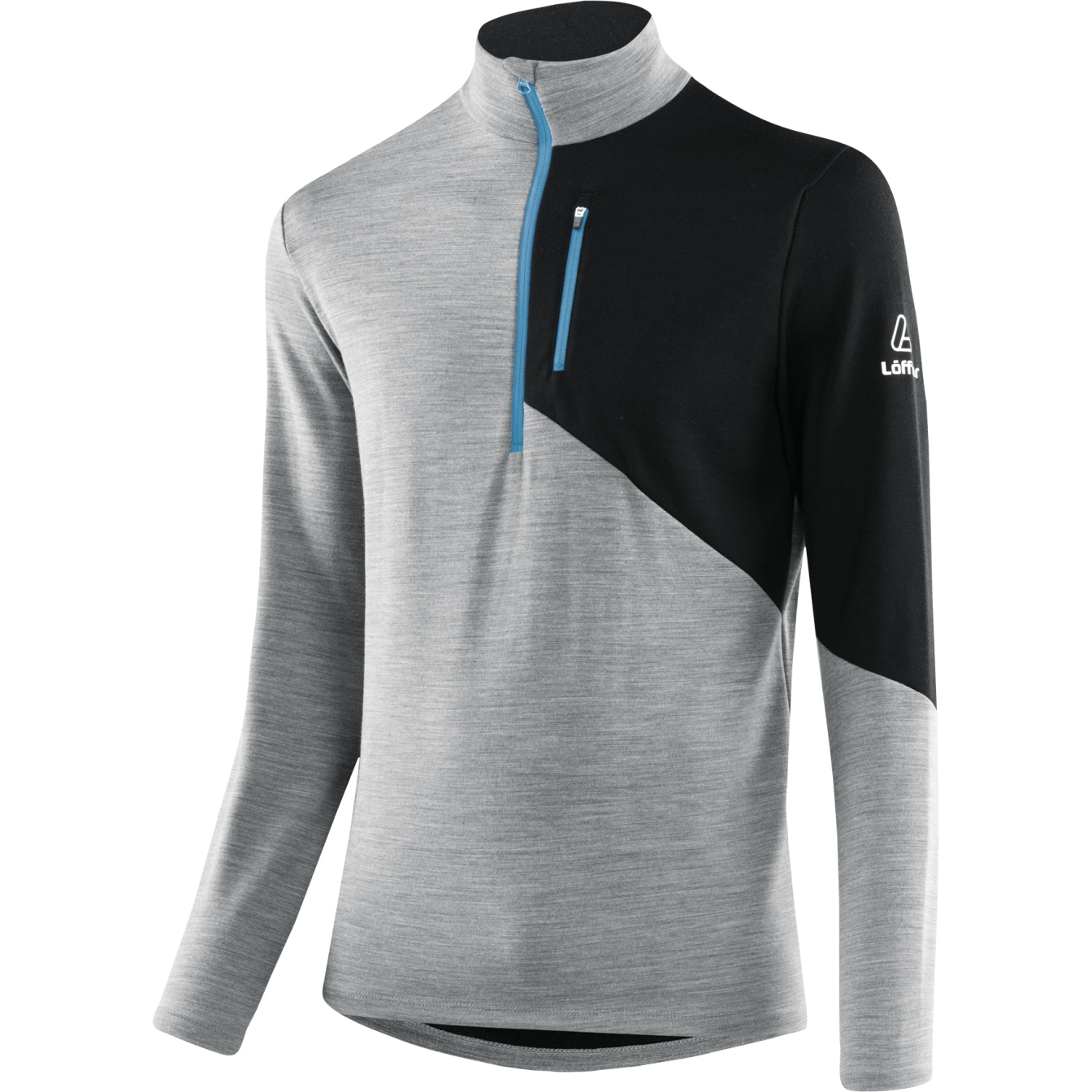 Löffler Block Transtex® Merino Midlayer Langarmshirt Herren - grey ...