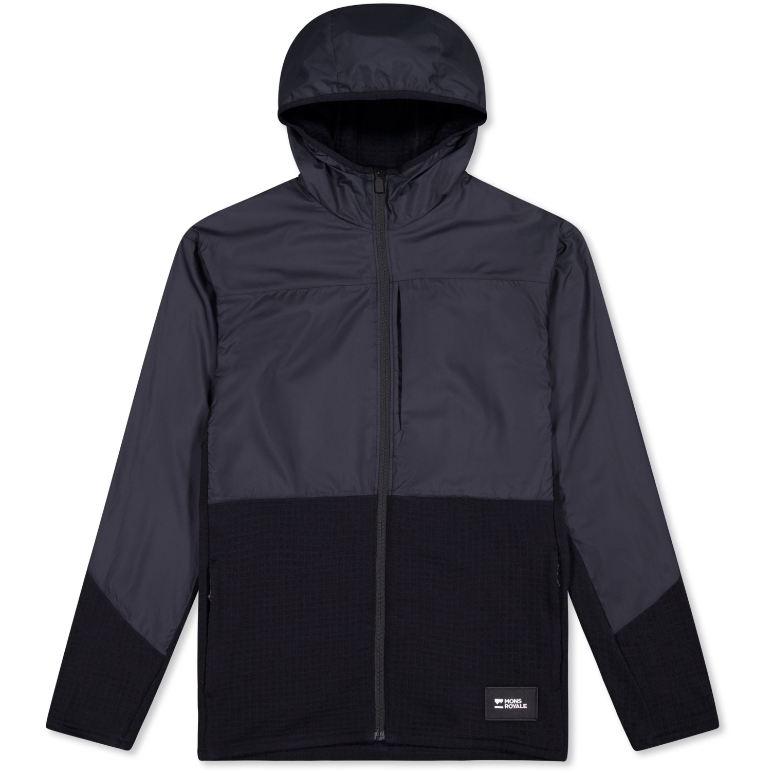Mons Royale Offgrid Merino Fleece Wind Jacket Men - black | BIKE24