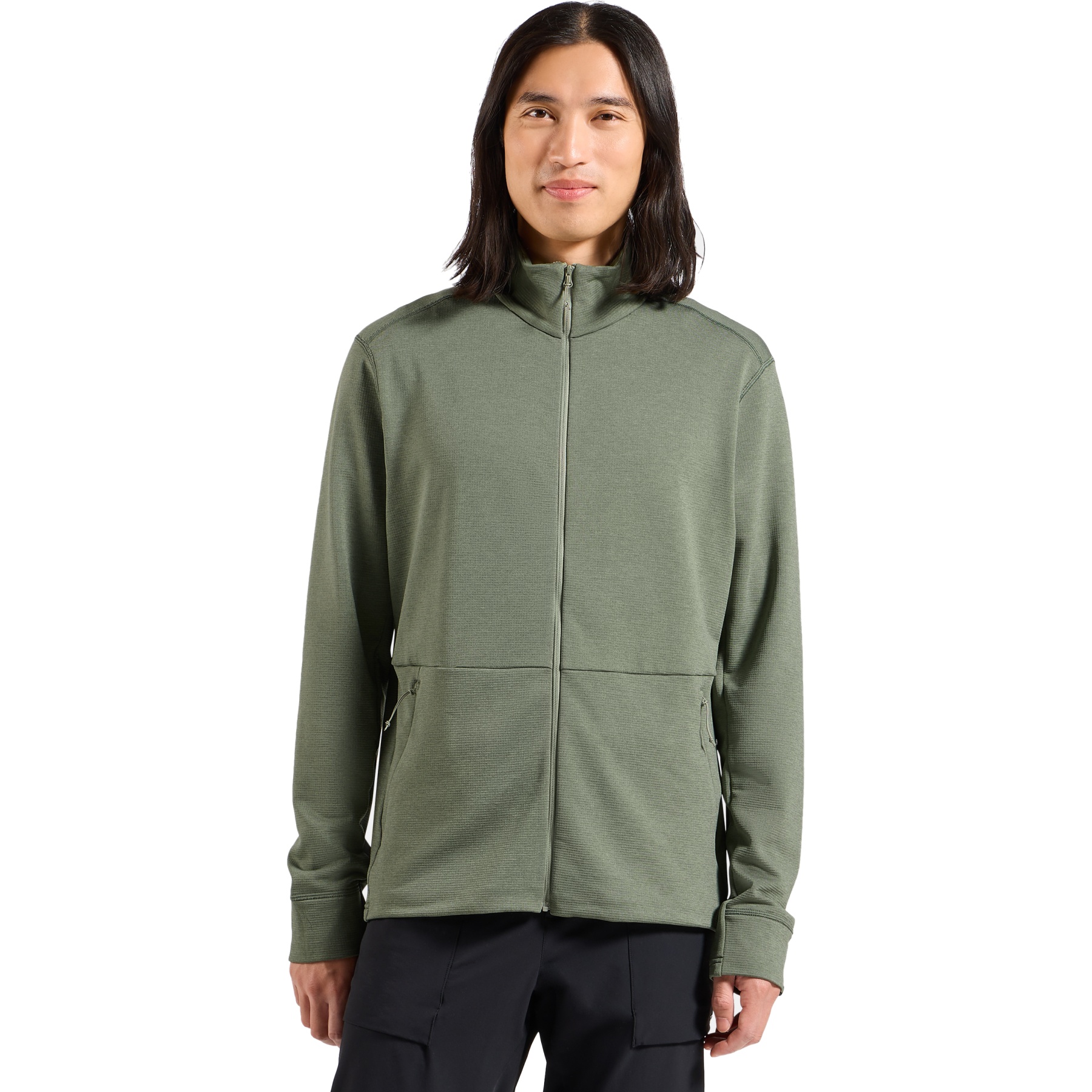 Odlo Essentials Grid Fleece Full-Zip Multisport Mid Layer Men - shadow ...