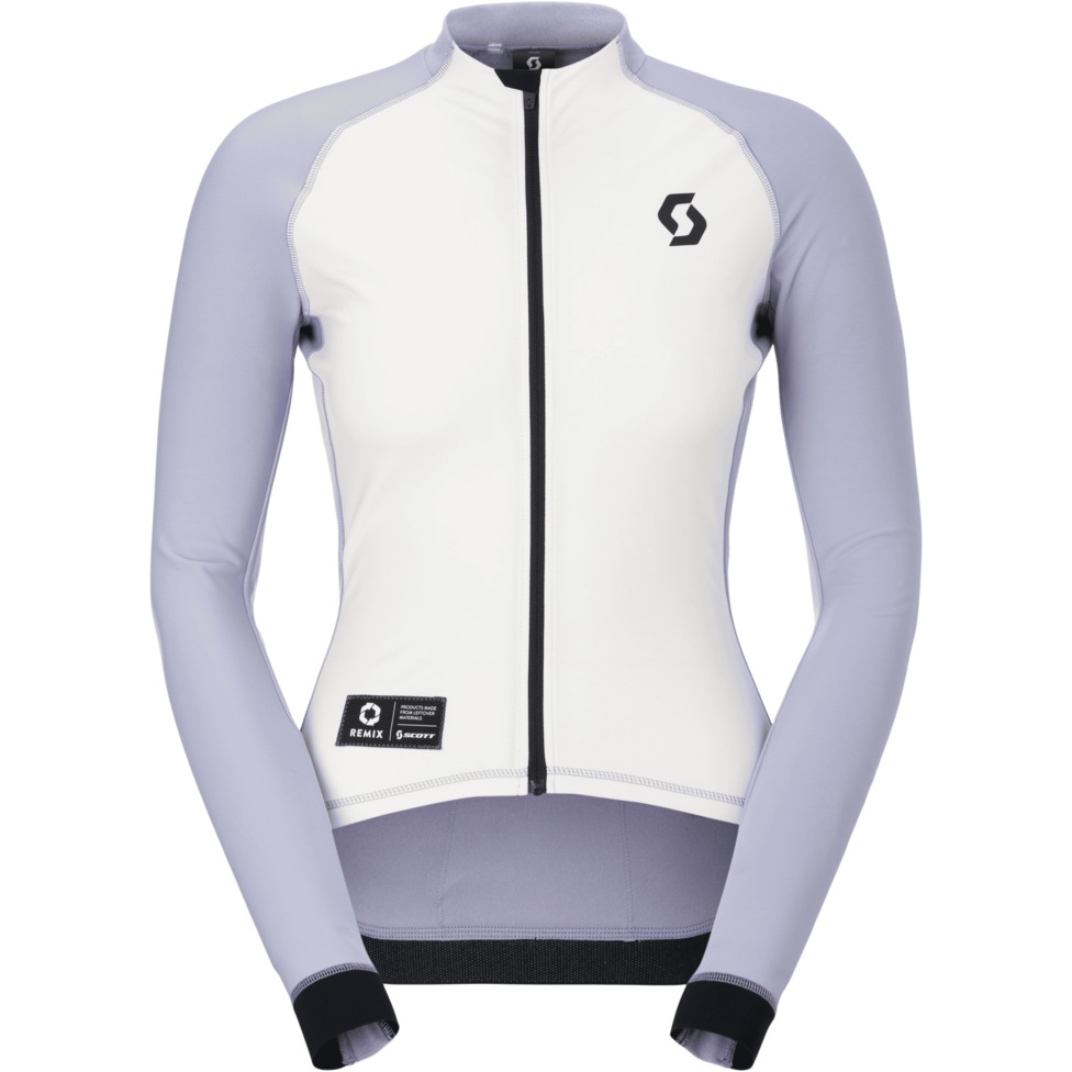 SCOTT RC Pro Warm Remix Longsleeve Jersey Women - cotton white/heather ...
