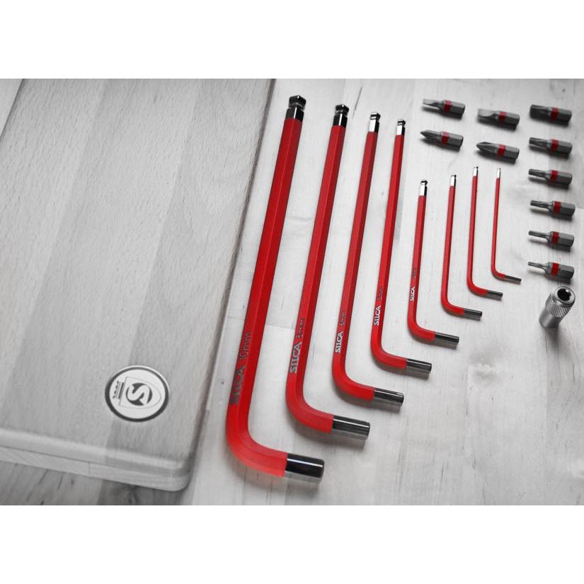 SILCA HX 1 L Shaped Hex Wrench Kit 19 pcs. in Wooden Box BIKE24