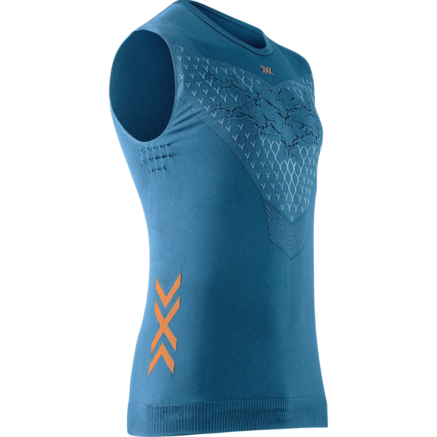 X-Bionic Twyce Hardloop Top Herren - mineral blue/orange | BIKE24