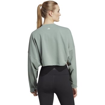 adidas Sweatshirt Femme - Yoga Studio Crop - silk green HR5086 - BIKE24