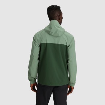 Outdoor Research Stratoburst Stretch Rain Jacket Men - balsam/grove ...