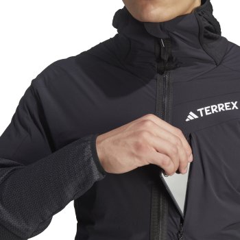 adidas TERREX Techrock Hooded Wind Fleece Jacket Men - black IB1860 | BIKE24