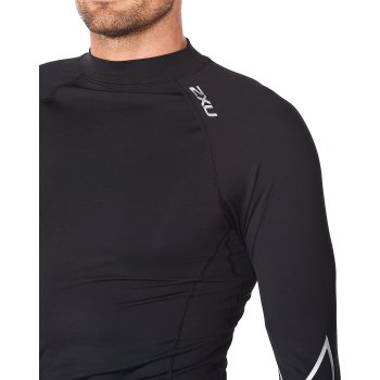 2XU Ignition Compression Shirt met lange mouwen - black/silver | BIKE24