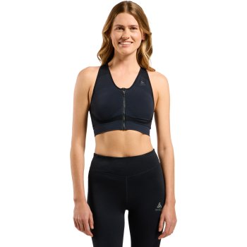 Odlo Seamless Zip High Support Sports Bra Women - black | BIKE24