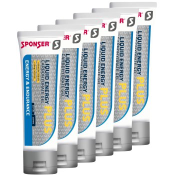 SPONSER Liquid Energy Plus - Koolhydraat Gel + Cafeïne - Tube - 6x70g ...