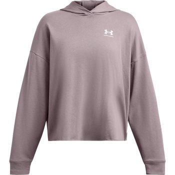 Under Armour UA Rival Terry Oversized Hoodie Dames - Tetra Gray/White | BIKE24