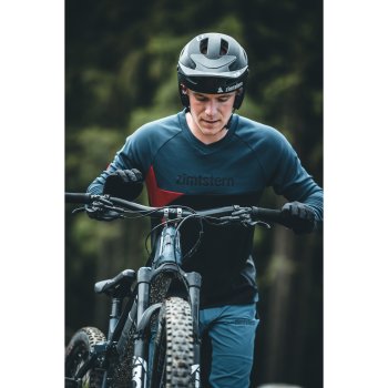 Zimtstern Bulletz Long Sleeve MTB Shirt Men - Pirate Black/Gun Metal ...