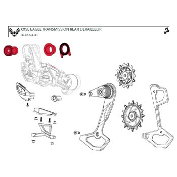SRAM Full Mount Schroevenset voor XX SL Eagle Achterderailleur - AXS ...