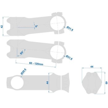 Ritchey RL1 4-Axis 84D Vorbau - 1 1/8" | 31.8mm - BB black | BIKE24
