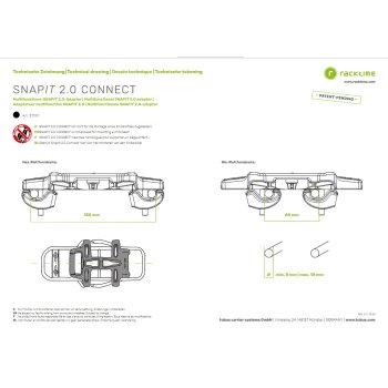 Racktime SnapIt 2.0 Connect Adapter voor Drager - zwart | BIKE24