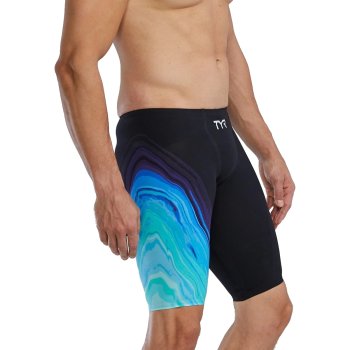 TYR Costume Nuoto Jammer Uomo - Volconyx Venzo™ Low Waist - blu/turchese