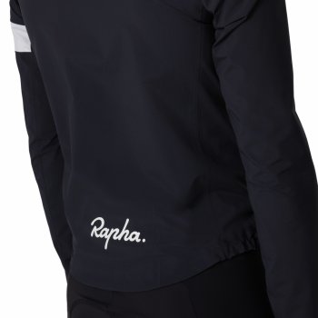 Rapha Core Rain Jacket Men - black/white | BIKE24