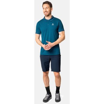 Odlo Polo Uomo - Nikko Dry - saxony blue - blue wing teal stripes - BIKE24